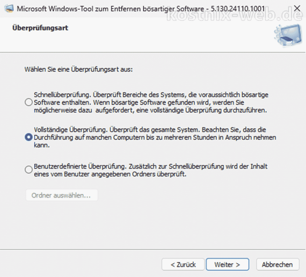 Schadsoftware entfernen „mrt.exe“ | kostnix-web.de